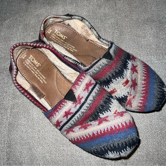Toms | Shoes | Multi Knit Shearling Toms 8 | Poshmark